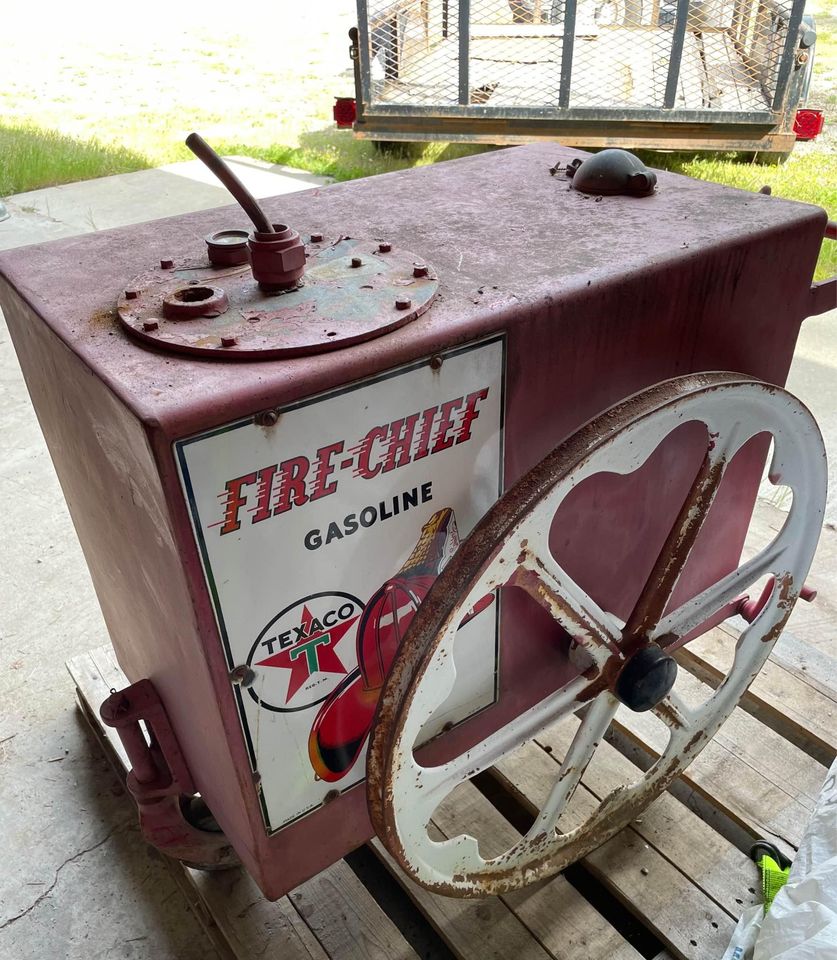 Vintage Gas Oil Pump Cart with Texaco Signs – 406 Relics LLC